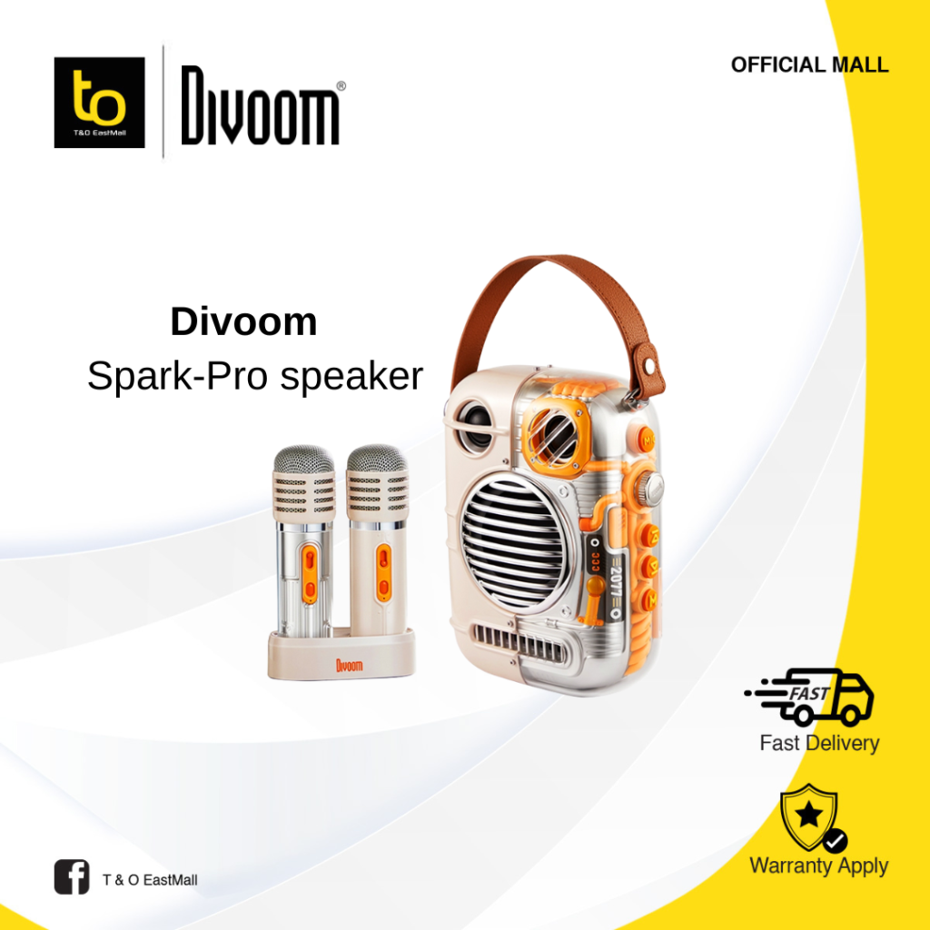 Divoom Spark-Pro 80W Dual Mic Karaoke & Bluetooth Speaker – TnO ...